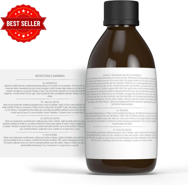 DR ORGANIC CASTOR Oil, 100% Pure & Cold Pressed, Nourish & Condition ...