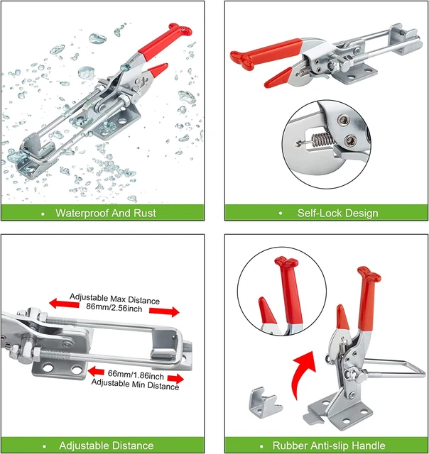 HEAVY DUTY TOGGLE Clamp Adjustable Latch U Bolt Self-Lock Toggle Latch ...