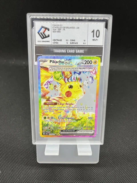 CARTE POKÉMON PIKACHU EX 238/191 CCC Grading 10 Etincelles déferlantes ...