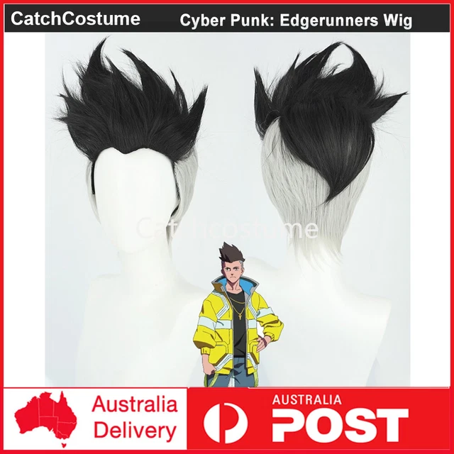 CYBER PUNK EDGERUNNERS David Martinez Cosplay Wig Black White Mixed ...