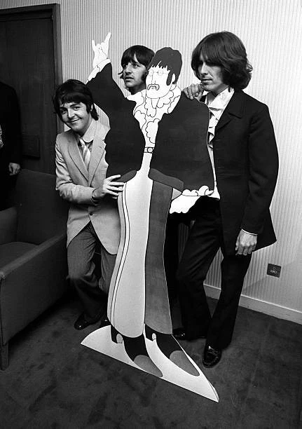 1968 MEMBERS OF British pop group "The Beatles" L-R: Paul McCartne- Old ...
