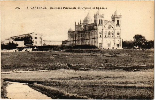 CPA AK TUNISIA Carthage- Basilique Primatiale St Cyprien et St Louis ...