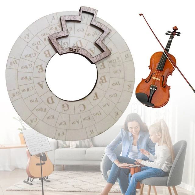 CIRCLE OF FIFTHS Wooden Chord Wheel Music Melody Tool Musical ...