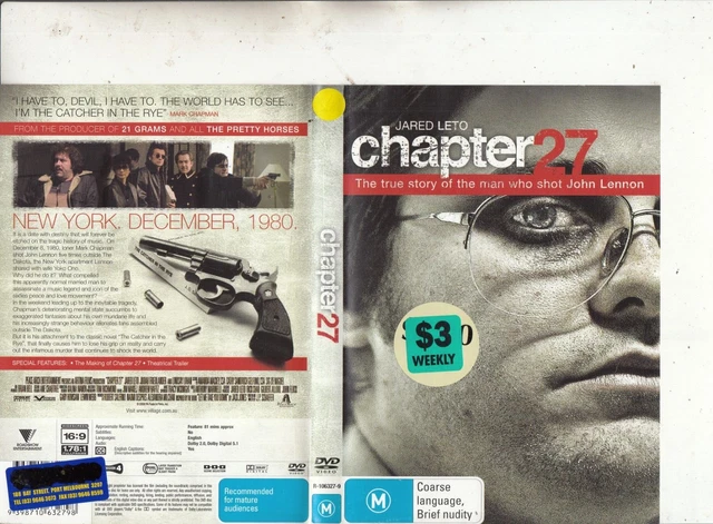 CHAPTER 27-2007-[JARED LETO]-STORY of The Man Who Shot John Lennon-Movie RE-DVD EUR 25,70 ...