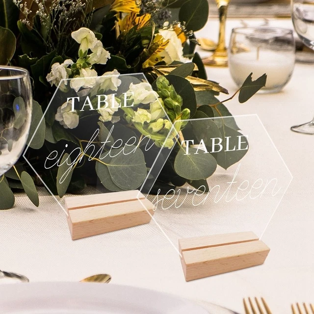 D'AFFICHAGE CLAIRS SIGNE du numéro de table Décoration de table Base en ...