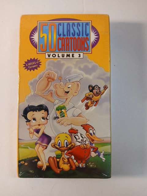 50 CARTOON CLASSICS Vol. 3 (VHS, 1997, 6 Hours Of Cartoons) £7.43 ...