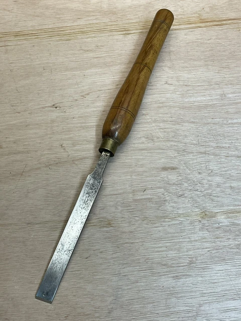 ANTIQUE ISAAC GREAVES 15mm 5/8” Square Scraper Woodturning Gouge ...