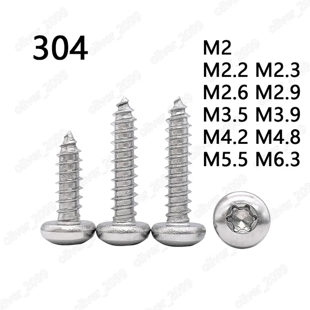 304 STAINLESS STEEL Torx Socket Pan Head Self Tapping Screws M2 M3.5 M4.2 M4.8 $26.51 - PicClick CA