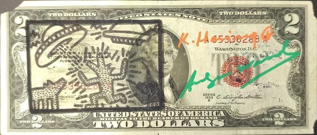 KEITH HARING ANDY Warhol Banconota Disegno Serigrafia Firmata Certificata EUR 500,00 - PicClick IT