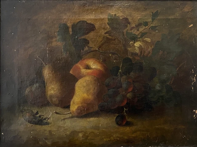 🔥 HISTORIC ANTIQUE British Old Master Still Life Oil Painting, HOMANN ...