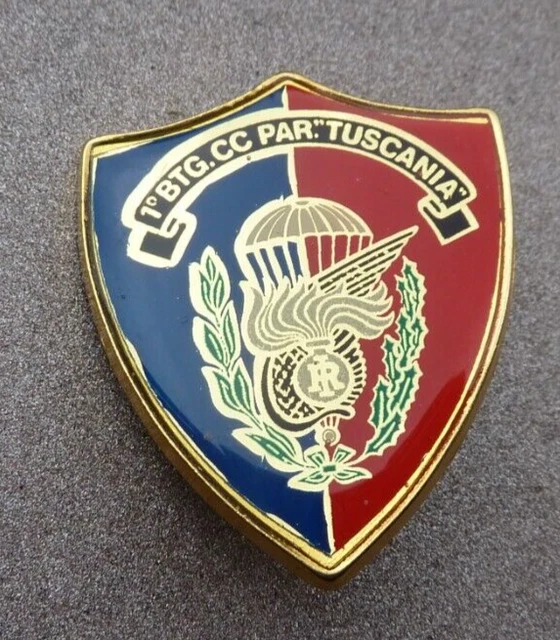 DISTINTIVO VETRIFICATO CC 1^ Tuscania Paracadutisti Carabinier ...