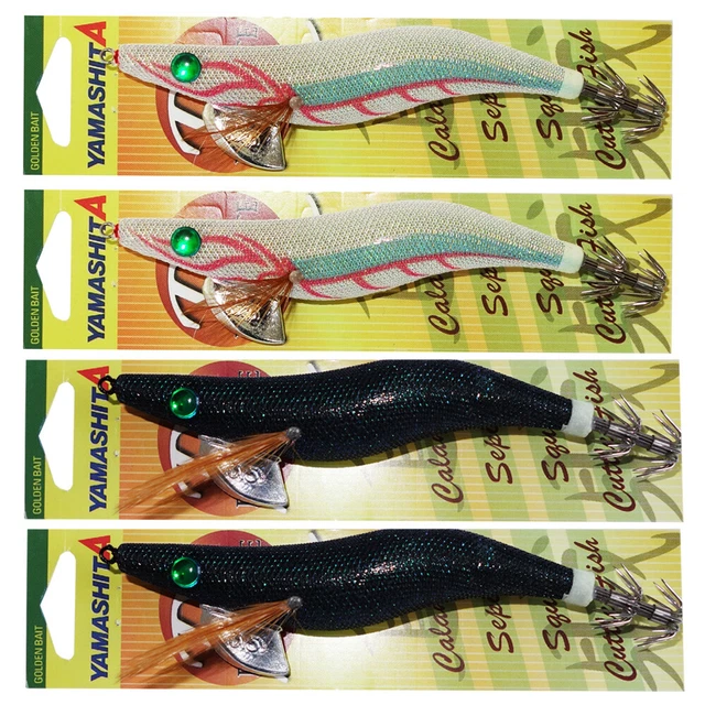 4X 3.5 YAMASHITA SQUID JIGS Glow in Dark Rattle Squid JIg EUR 11,26 - PicClick FR