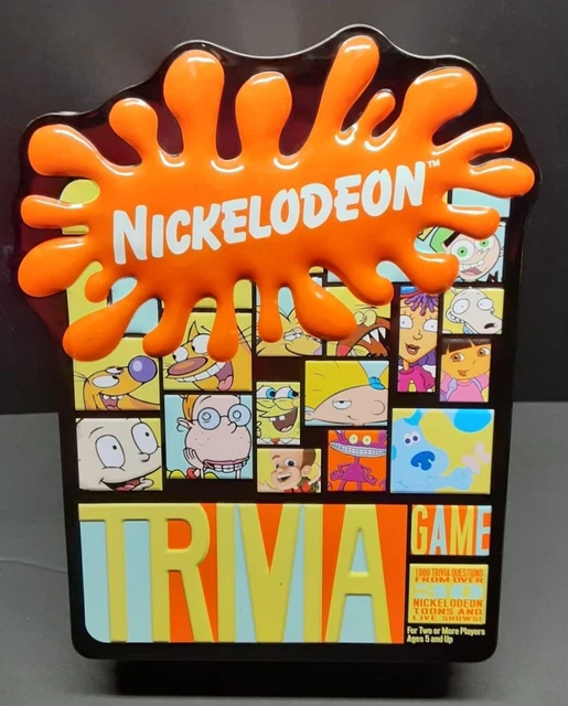 NICKELODEON TRIVIA GAME 2002 Collectable In Tin Box SpongeBob Rugrats ...