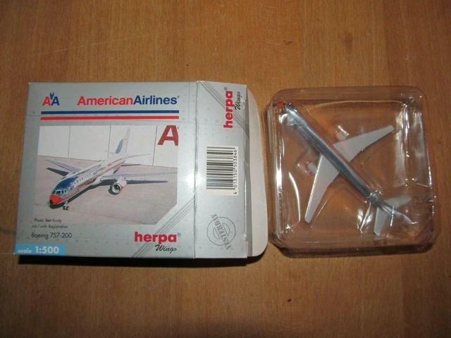 HERPA FLUGZEUGMODELLE MASSSTAB 1:500 American Airlines Boeing 757-200 EUR 10,99 - PicClick DE