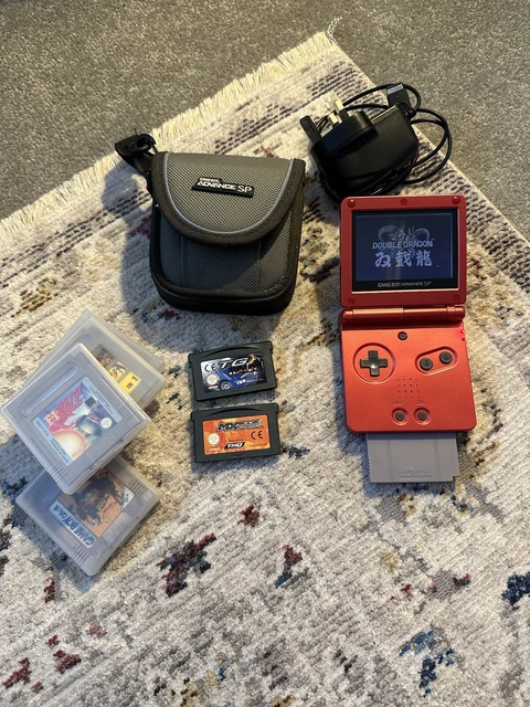 GAME BOY ADVANCE SP Handheld-System - flammenrot Paket - makellos EUR ...