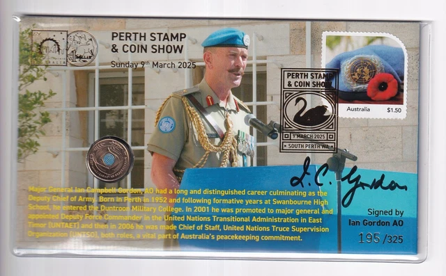 AUSTRALIAN PNC: $2 Coin 2025 Perth Stamp & Coin Show - Peacekeeping # ...