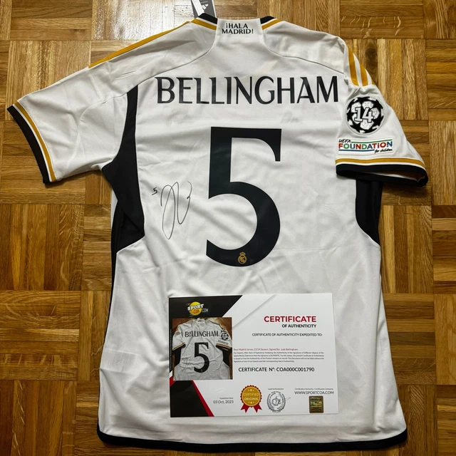 CAMISETA JUDE BELLINGHAM Real Madrid Firmada Handsigned Signed Trikot ...
