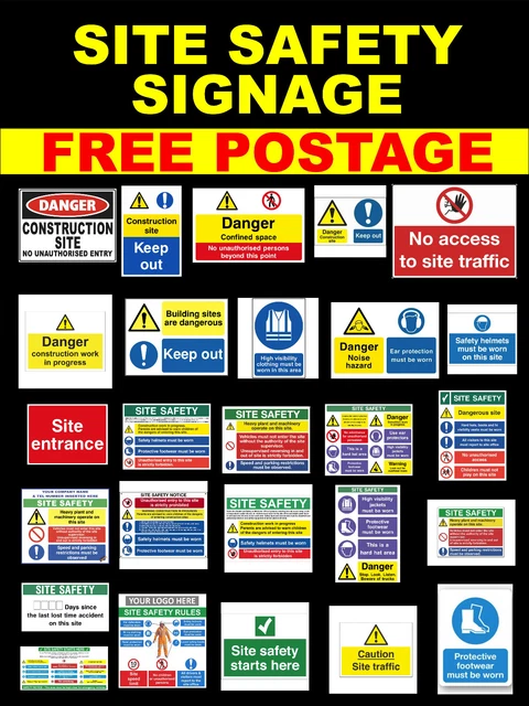 SAFETY SIGNS - Health & Safety Signage - Custom Signs A5 / A4 / A3 £1. ...