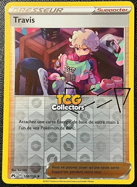 CARTE POKÉMON TRAVIS 124/159 - HOLO REVERSE - Zénith Suprême - EB12.5 ...
