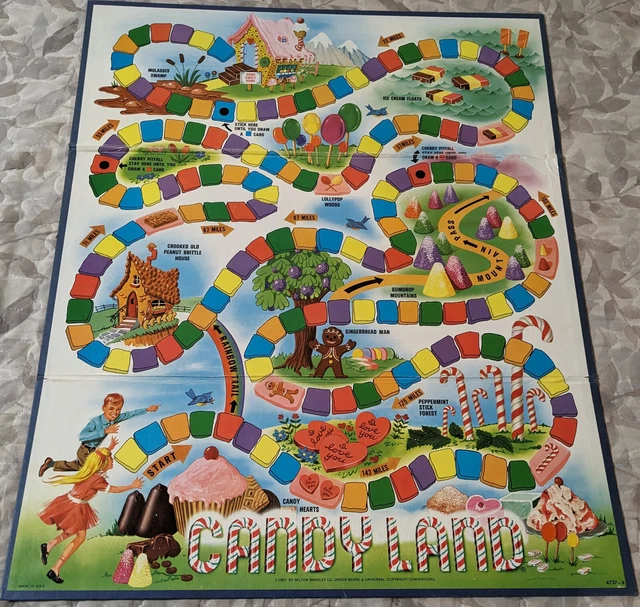 VINTAGE 1967 CANDY Land Game Board Only Nostalgic $25.00 - PicClick