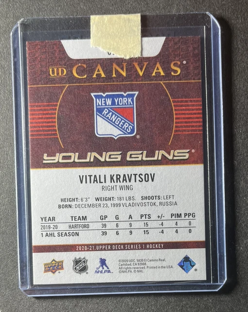 2020-21 VITALI KRAVTSOV UD Upper Deck YG Young Guns Canvas #C97 Rookie RC $25.00 - PicClick CA