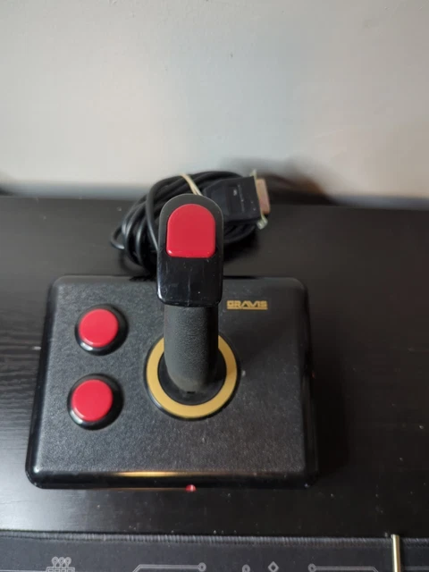 VINTAGE ADVANCED GRAVIS Black Joystick Controller 15 Pin Analog IBM PC ...