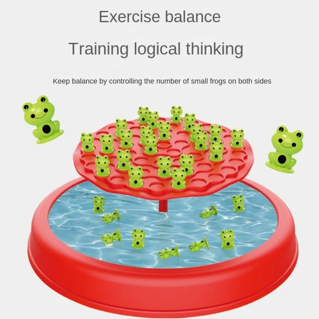 FROG STACKABLE BALANCE Tree Toy Montessori Frog Balance Math Game Party ...