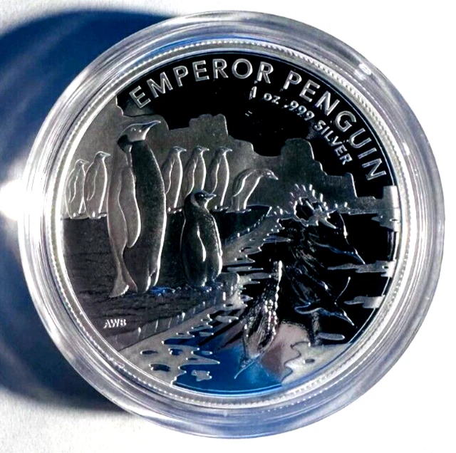 AUSTRALIAN 2023, ANTARCTIC Territory, Emperor Penguin 1 OZ silver ...