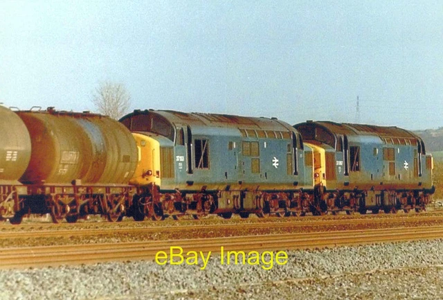PHOTO RAILWAY 6X4 Class 37 37067 and 153 Oil Train at Mirfield in 1983 ...