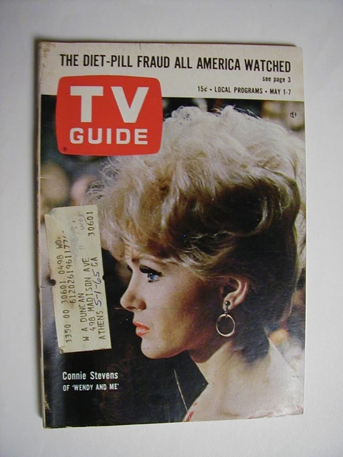 GEORGIA MAY 1 1965 TV Guide WENDY AND ME Connie Stevens Dogs from ...