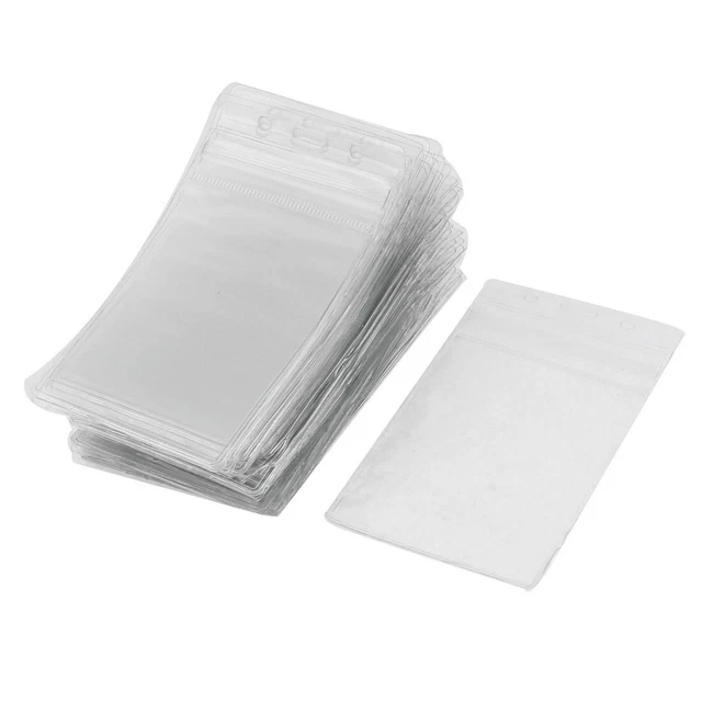 OFFICE Plastic Vertical Name ID Card Badge Holder Case Clear 50 Pcs $39 ...