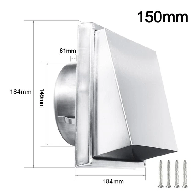 STAINLESS STEEL VENTILATION Duct Cover for Extractor Fans Rust ...