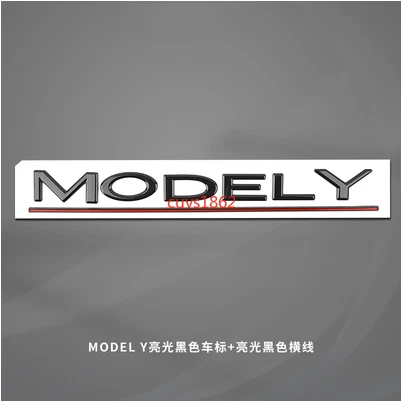 NEW TESLA MODEL Y Emblem Badge Trunk Logo sticker Gloss Black MODEL Y ...