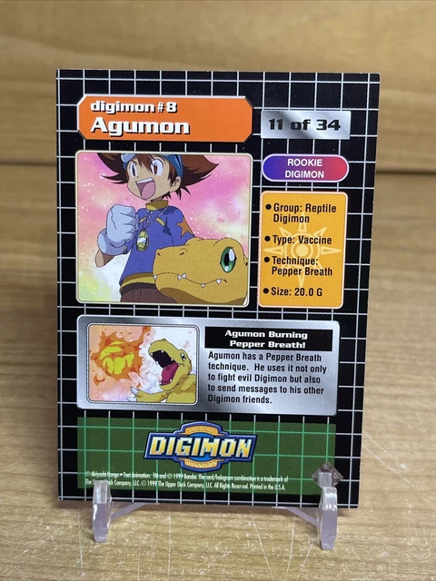 1999 UPPER DECK, Digimon Animated Series, #11 Agumon $2.99 - PicClick CA