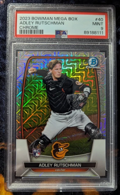 2023 BOWMAN CHROME Mega Box #40 Adley Rutschman RC Rookie Mojo PSA 9 ...