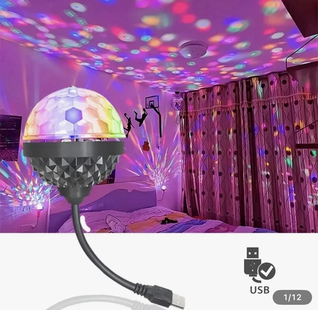 DISCO LIGHTS- MAGIC Ball LED Light RGB Rotating Club DJ Stage Lights ...