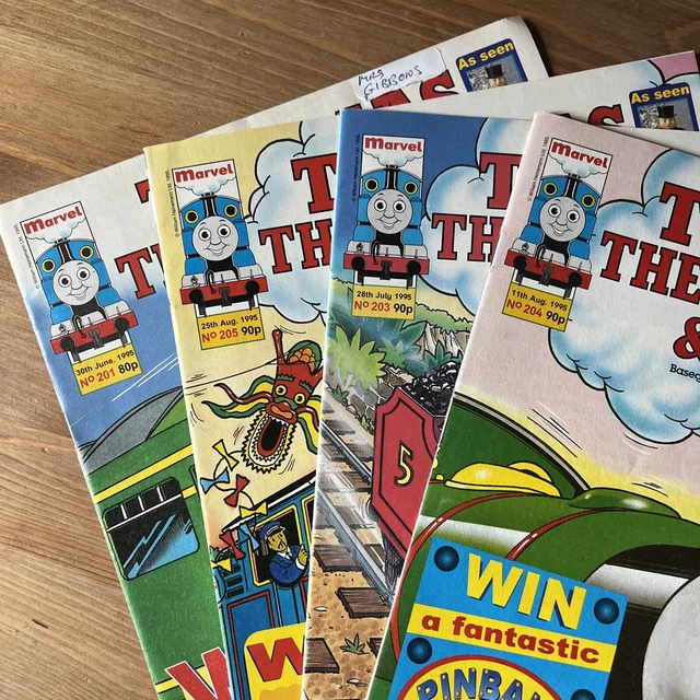 4 X MARVEL Thomas Tank Engine & Friends Comics 201,203,204,205 1995 £28 ...
