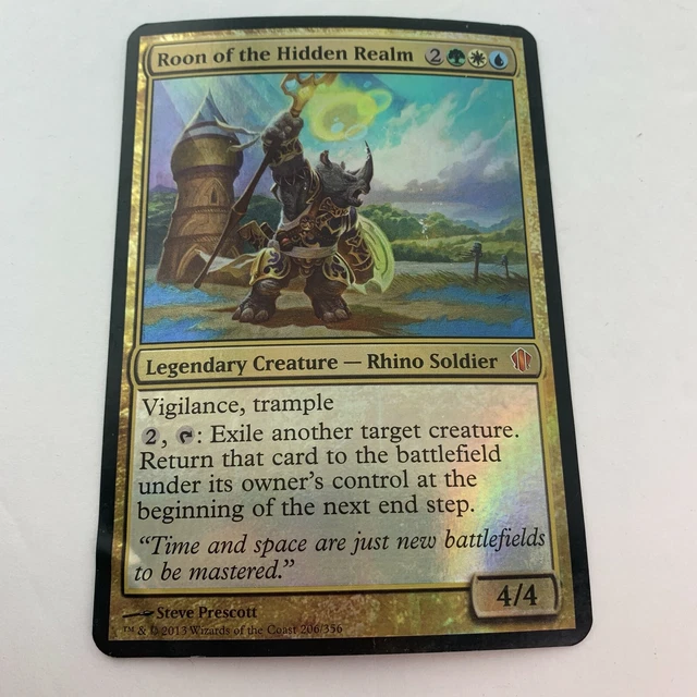 OVERSIZED PROMO ROON of the Hidden Realm English Commander 2013 MTG ...