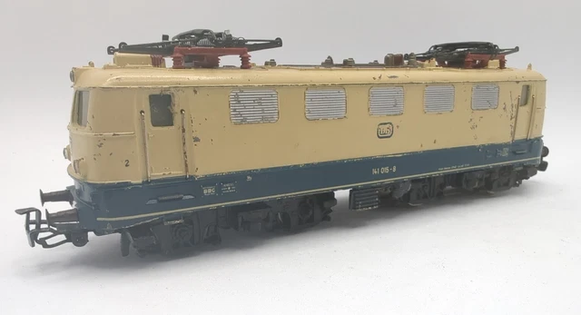 MARKLIN 3034 ELECTRIC Locomotive Br 141 015-8 Db Cream Blue Pantograph ...