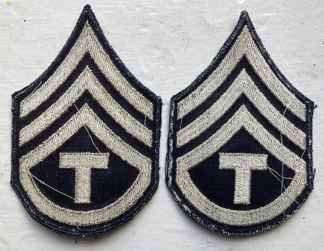 WW2 US ARMY Technician 3rd Grade Rank Stripes Pair American Original £ ...