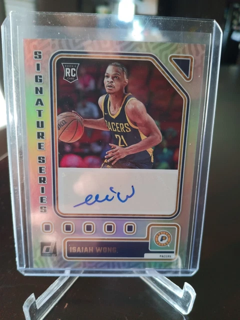 AUTOGRAPHE ISAIAH WONG 2023-24 Donruss Signature Series RC Holo EUR 4 ...