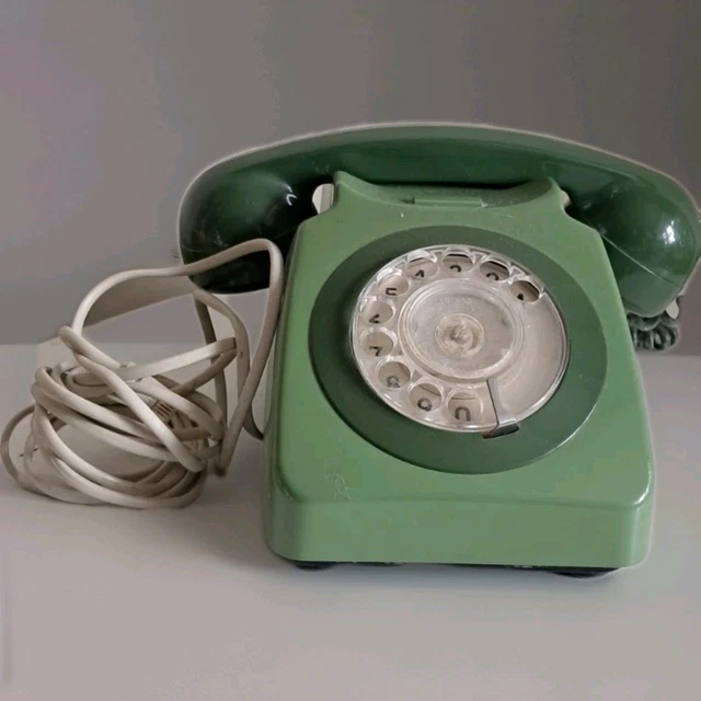 BT GPO VINTAGE Rotary Dial Telephone Olive Green 1980s £46.03 - PicClick UK