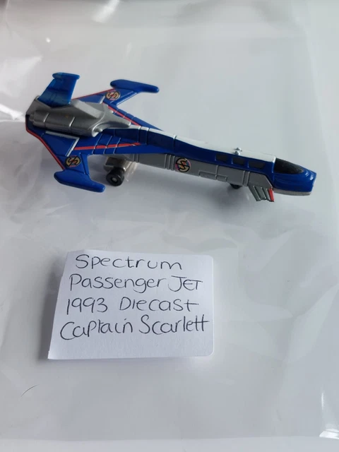 CAPTAIN SCARLETT 1993 Diecast Spectrum Passenger Jet Vehicle £3.99 ...