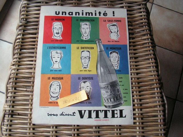 PUBLICITÉ ANCIENNE VITTEL les professions de la santé 1960 EUR 3,50 ...