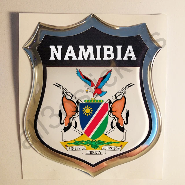 PEGATINA NAMIBIA ESCUDO de Armas 3D Emblema Vinilo Adhesivo Resina ...