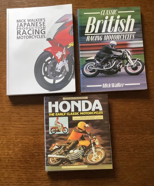 3 X RACING Motorcycles books Mick Walker Japanese British Honda Yamaha ...
