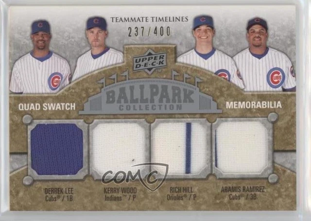 2009 BALLPARK COLLECTION Teammate Timelines Quad Swatch Derrek Lee ...