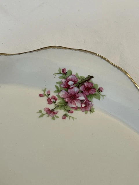 VINTAGE CREAM PETAL Grindley England 'Peach Blossom' Sandwich Tray ...