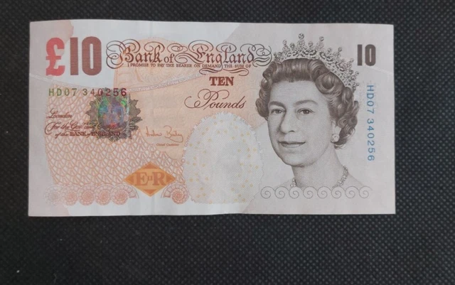 BANK OF ENGLAND Ten pound note /2004/Bailey ind:HD07 £19.00 - PicClick UK