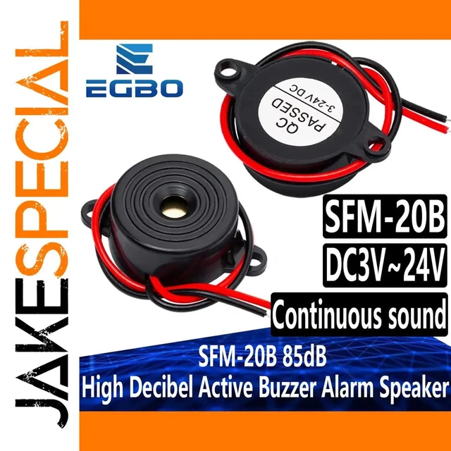JAKESPECIAL – 85DB High-Decibel Active Buzzer Speaker for Alarm Systems ...